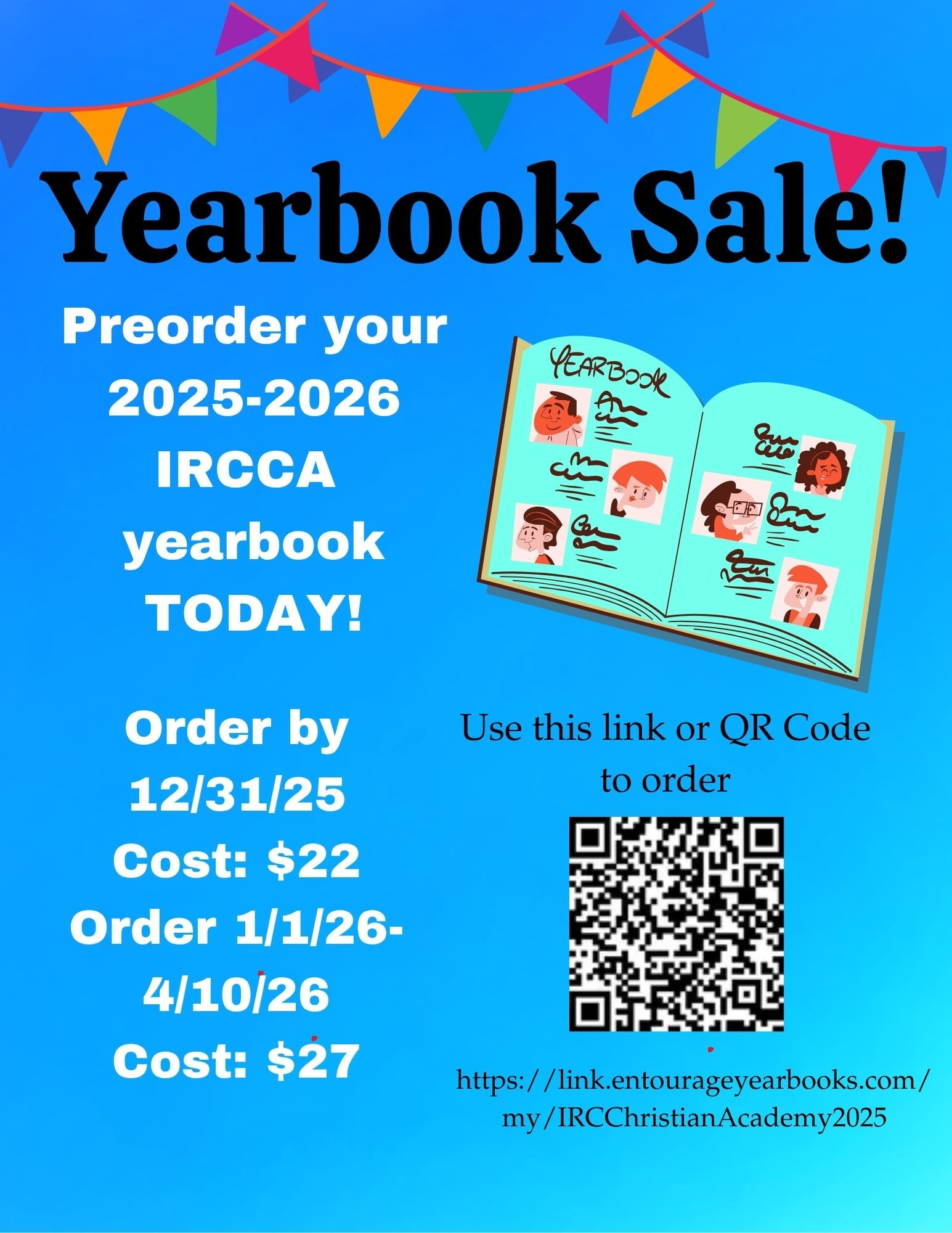 2025-2026 Yearbook Sale – Indian River Church
